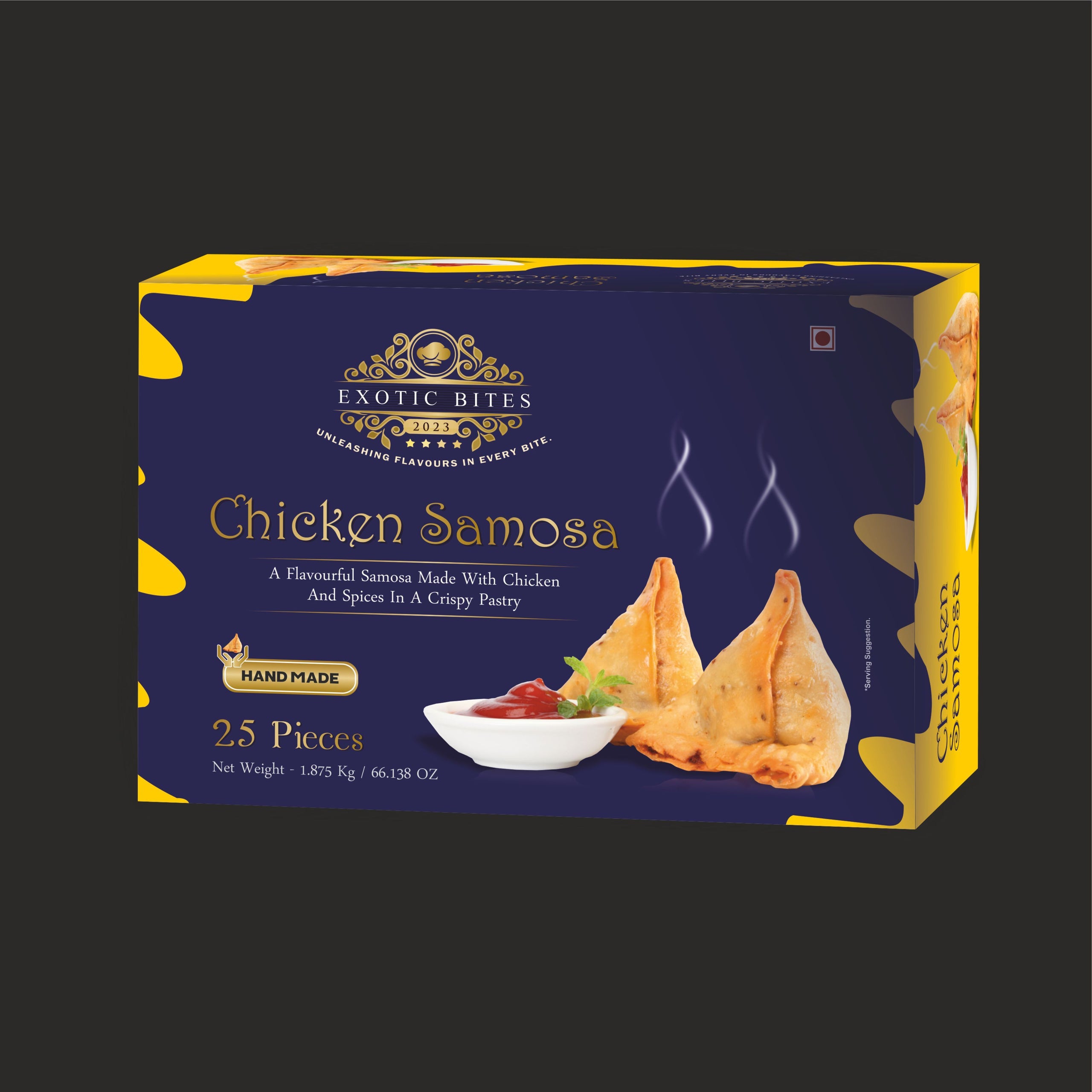 Frozen chicken Samosa 25 pack | House of India pa